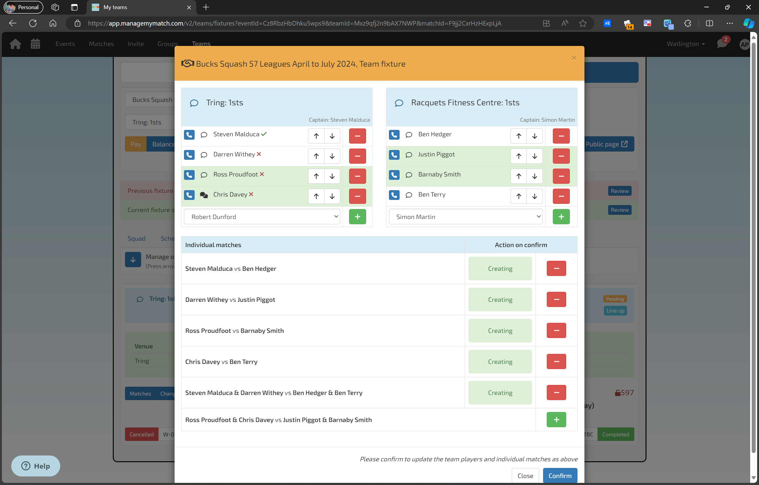 How do I set a doubles match in my line-up? – ManageMyMatch
