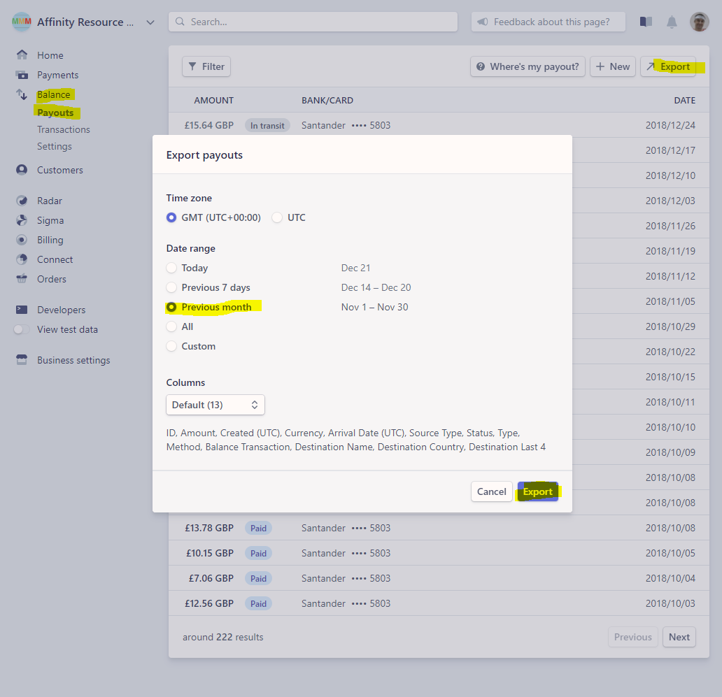 How do I reconcile Month End financials between Stripe and our bank ...